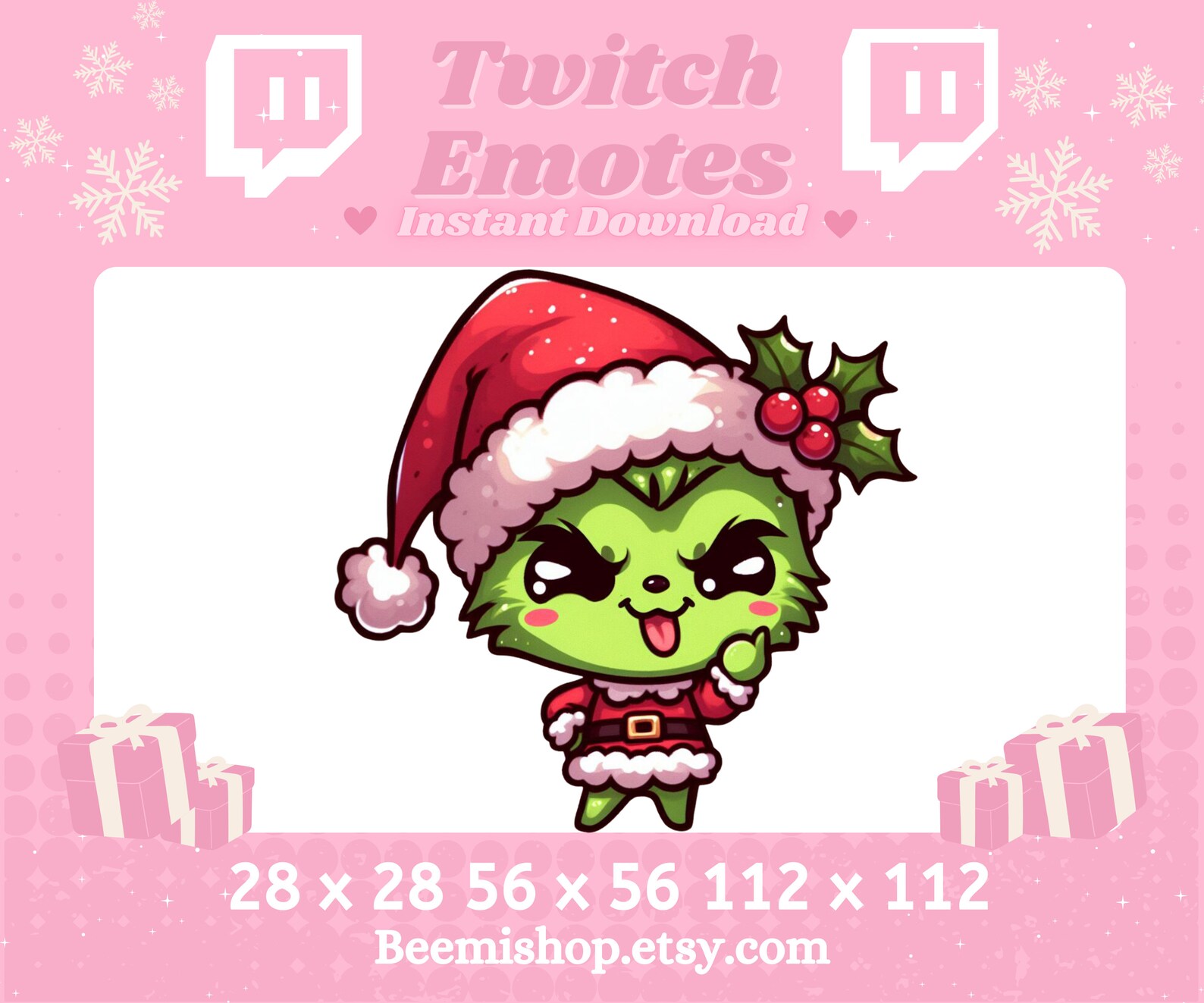 Twitch Emote|discord Emote|the Grinch |christmas|emotes| Smirk | Emote ...