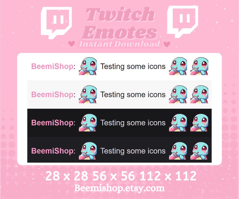 Twitch Emotediscord Emote Squirtle Slurping Squirtle Emote Twitch Game ...