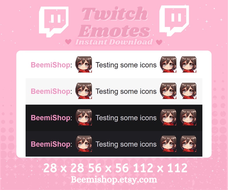 Twitch Emotes Discord Anime Girl Emote Mikasa Crying Sad Upset Cute ...