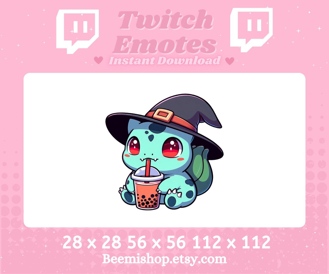 Bulbasaur Witch Drinking Boba Tea Happy Halloween Scary Evil Twitch ...