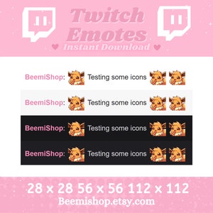 Twitch Discord Emote Cute Pokemon Eevee Eating Pizza Emotes Happy ...