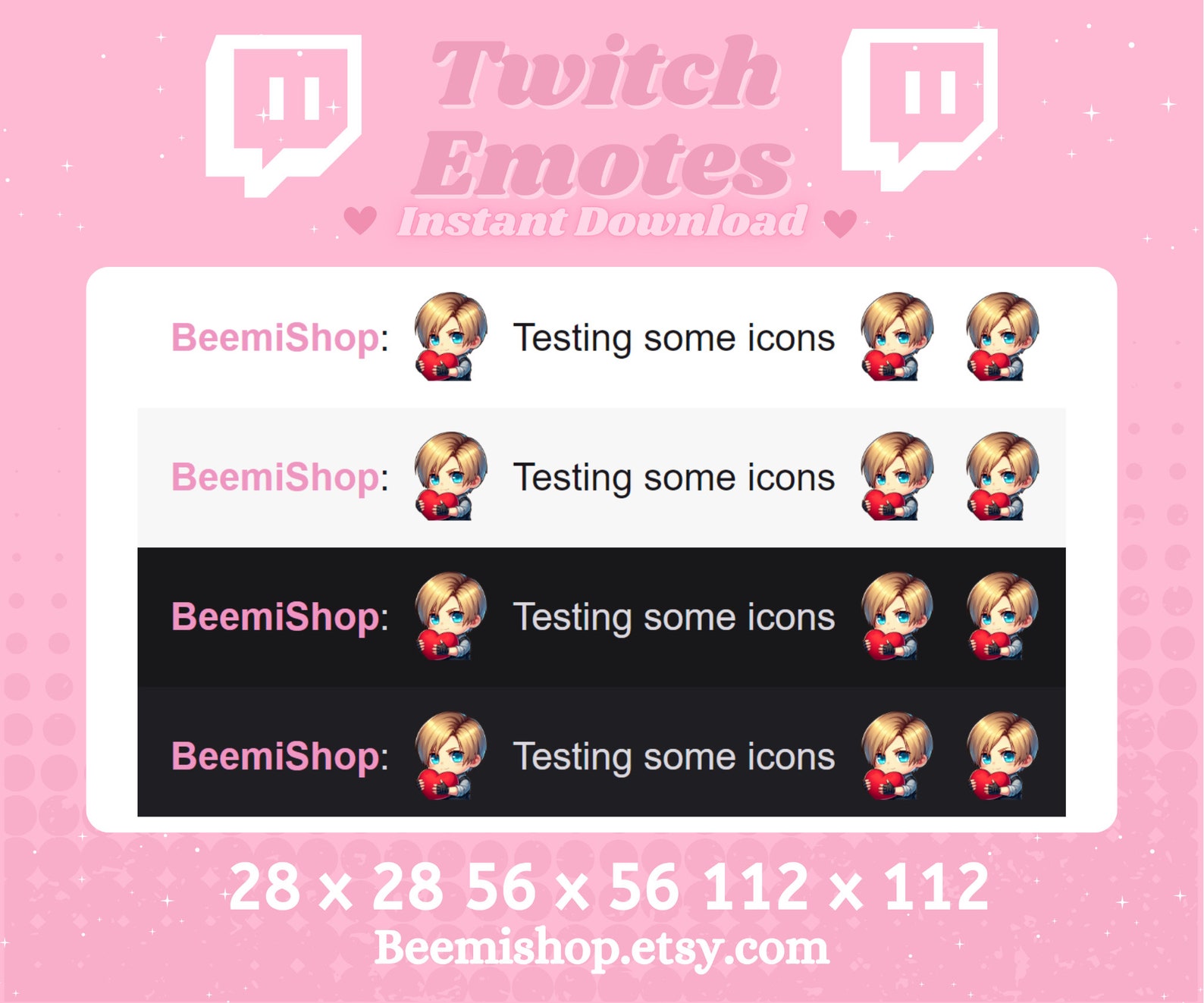Twitch Discord Emote Cute Chibi Leon Kennedy Resident Evil Emotes Video ...