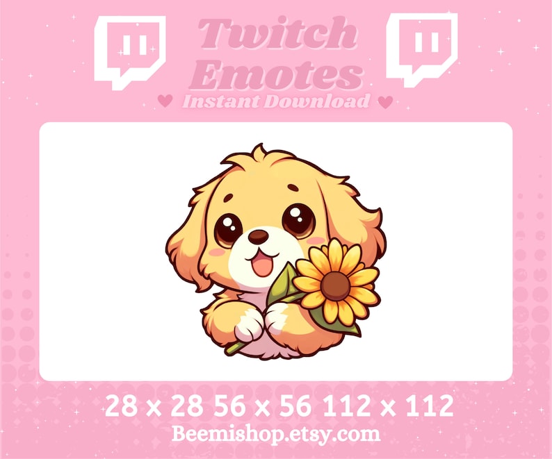 Twitch Discord Emote Cute Chibi Golden Retriever Dog Emotes Puppy ...