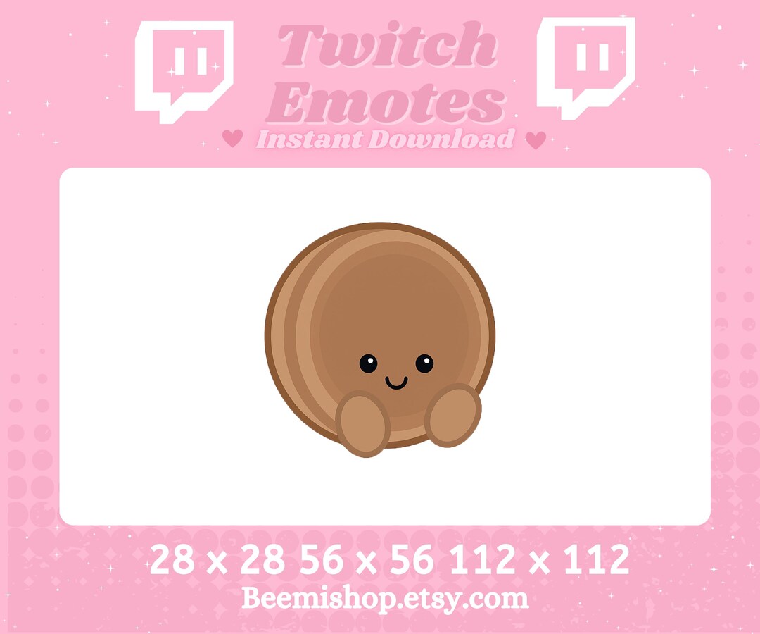 Brown Chocolate Macaron Twitch Discord Emote – Cute Kawaii Dessert PNG ...