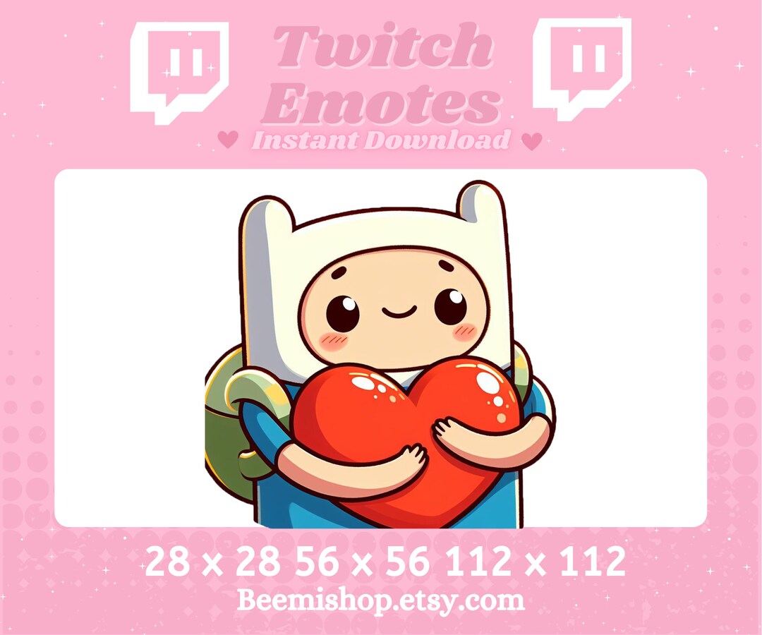 Twitch Emote Discord Emote Finn Love Heart Mignon Twitch Adorable ...