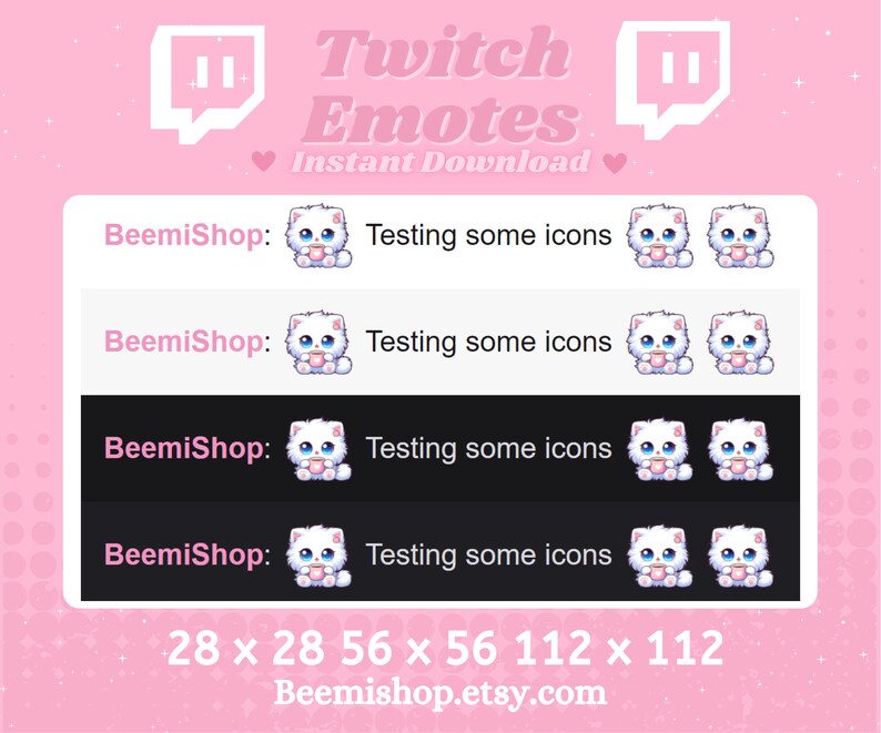 Twitch Emotes Discord Emote White Cat Emotes Fluffy Comfy Drinking ...