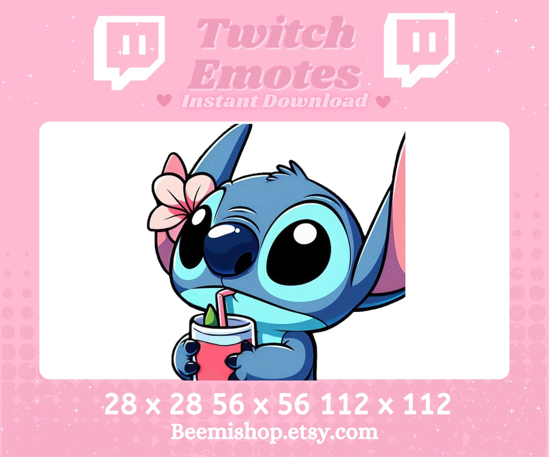 Twitch Discord Emote Stitch Emotes Cute Sip Stitch Emotes Slurp ...