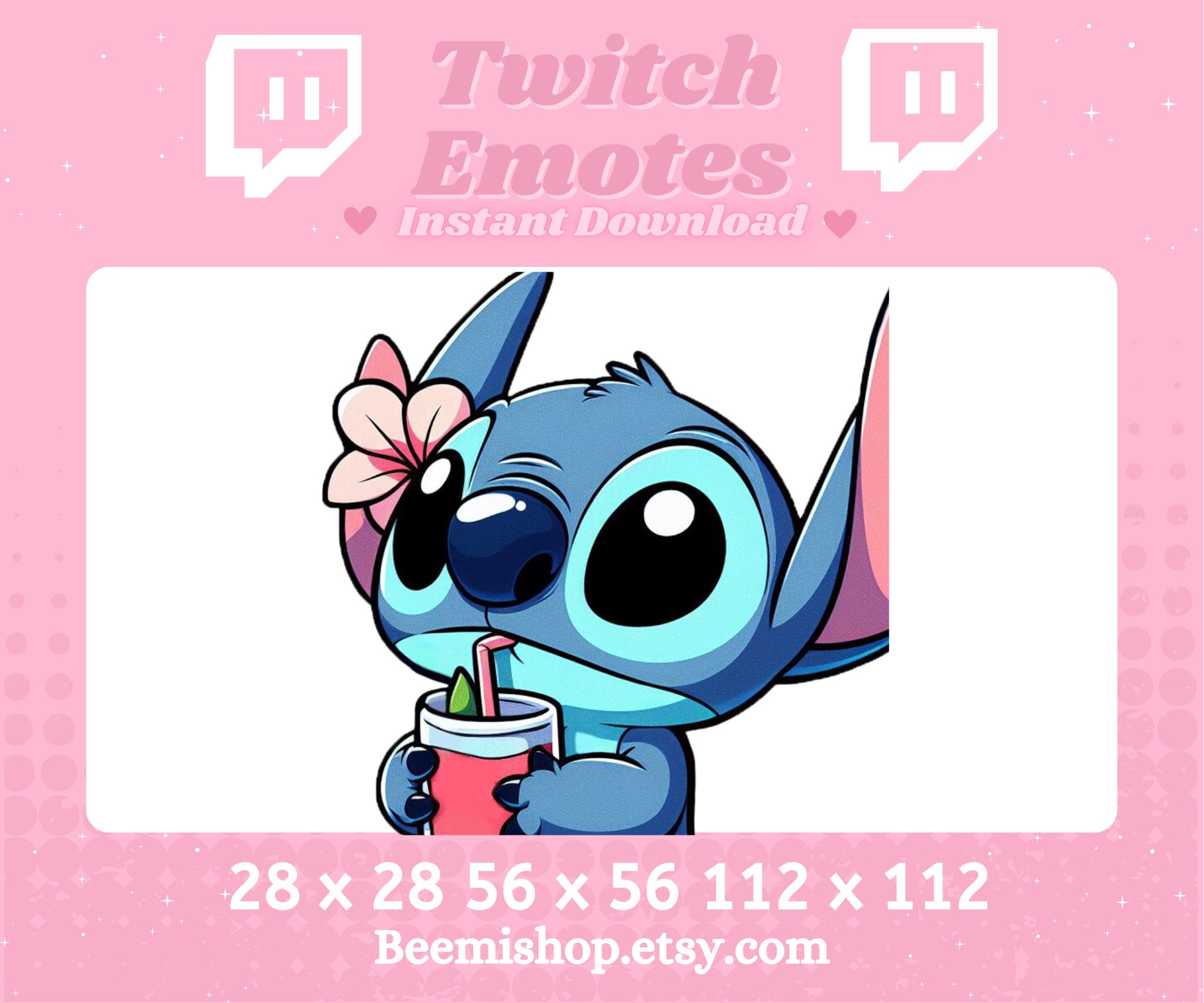 Twitch Discord Emote Stitch Emotes Cute Sip Stitch Emotes Slurp ...