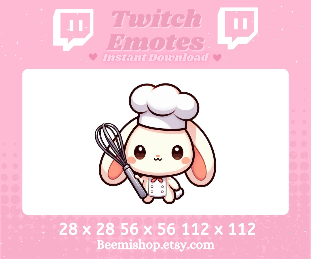 White Bunny Baker Cafe Desserts Funny Meme Happy Cute Kawaii Animal ...