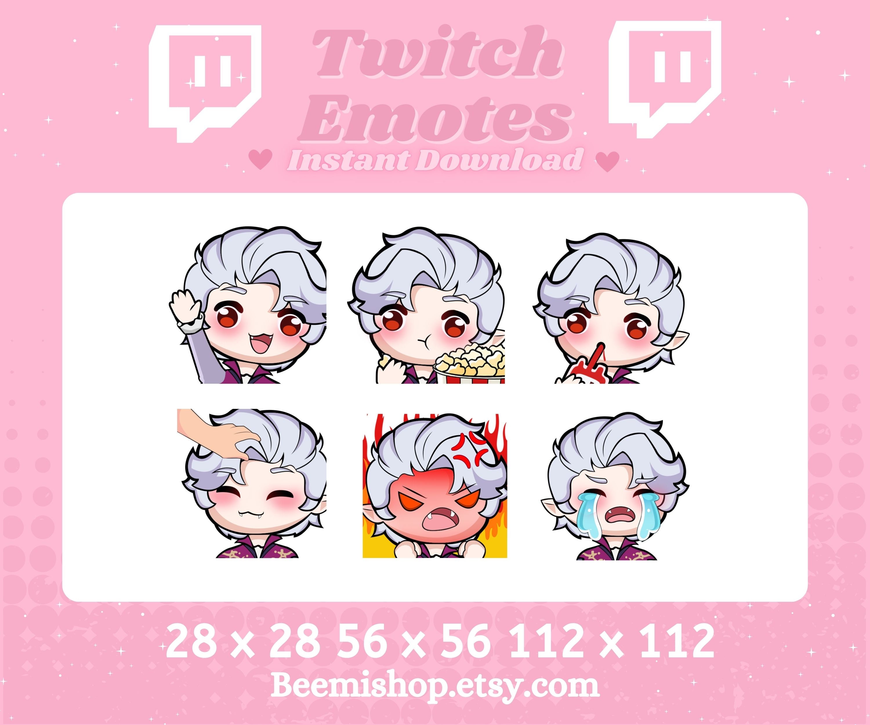 Astarion Baldur's Gate 3 Pack Set Love Heart Popcorn Wave Mad Angry ...