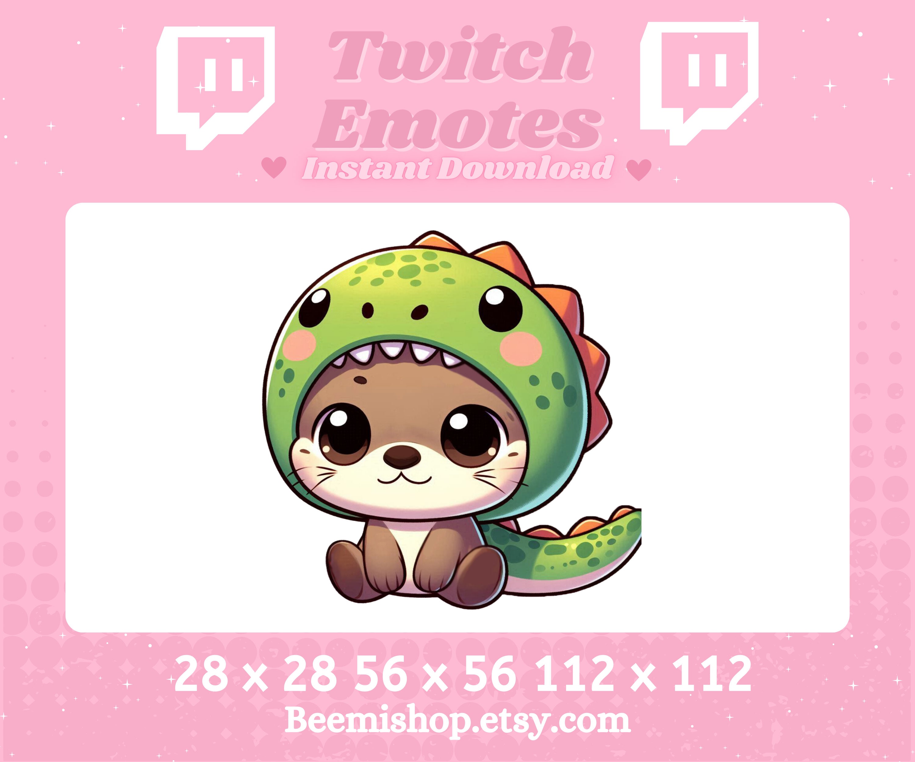 Dinosaur Otter Rawr Happy Meme Funny Kawaii Adorable Twitch Discord ...