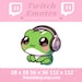 Frog Lisrtening to Music Happy Adorable Twitch Discord Emote Stream ...