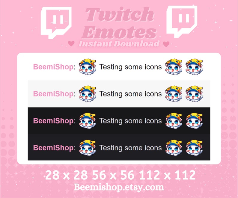 Twitch Discord Emote Cute Pikachu Cat Emotes Kitten White Sticking Out ...