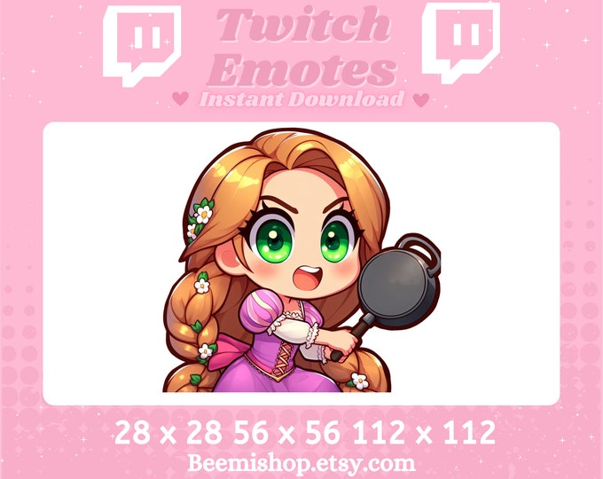 Twitch Emotes Discord Emote Blonde Princess Emotes Pan Fight Mad Cute ...