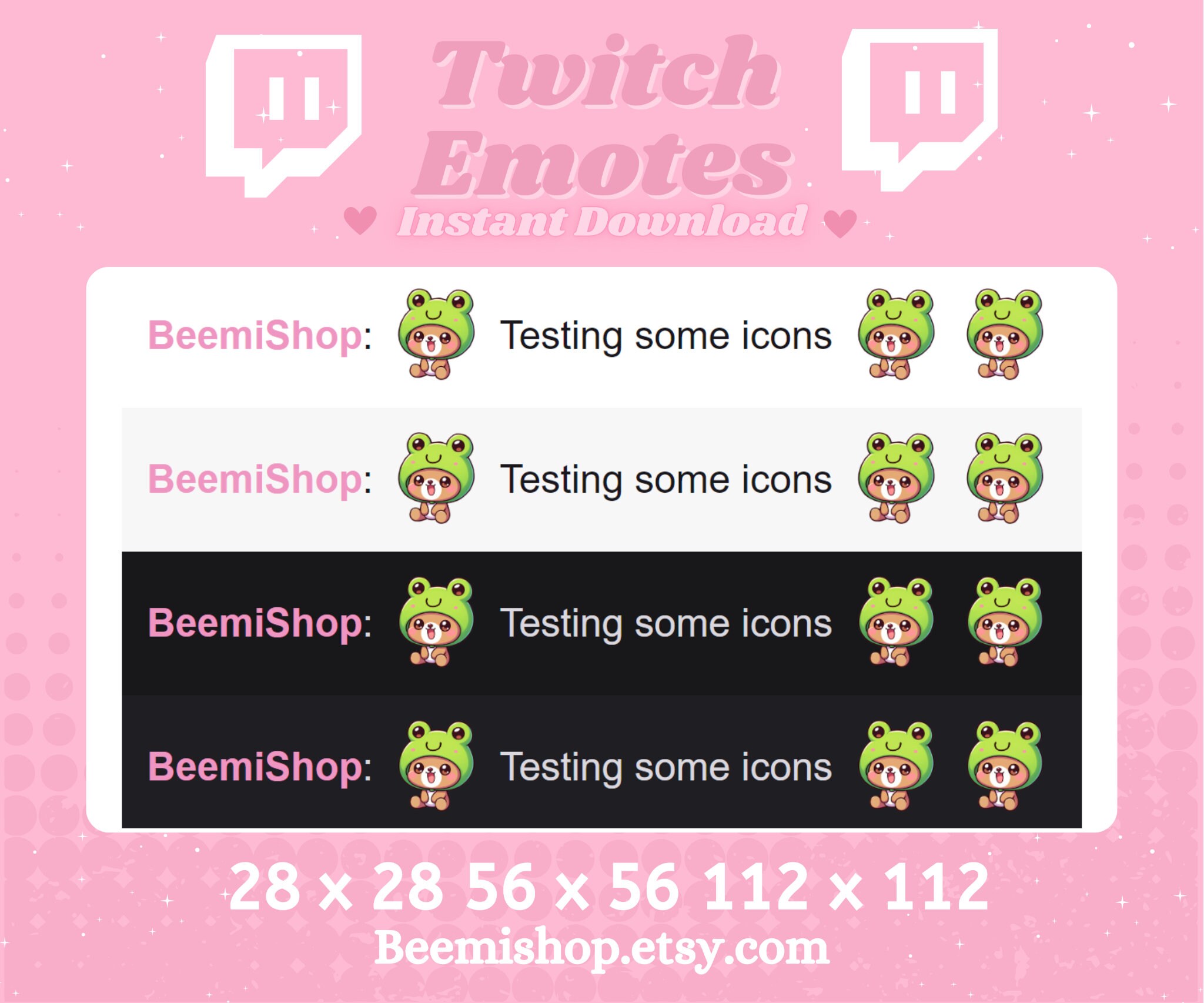 Twitch Emotes Discord Emote Teddy Bear Wearing Frog Hat Animal Emotes ...