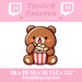 Brown Bear Teddy Bear Eating Popcorn Drama Movie Happy Funny Twitch ...