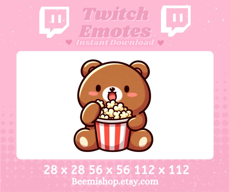 Brown Bear Teddy Bear Eating Popcorn Drama Movie Happy Funny Twitch ...