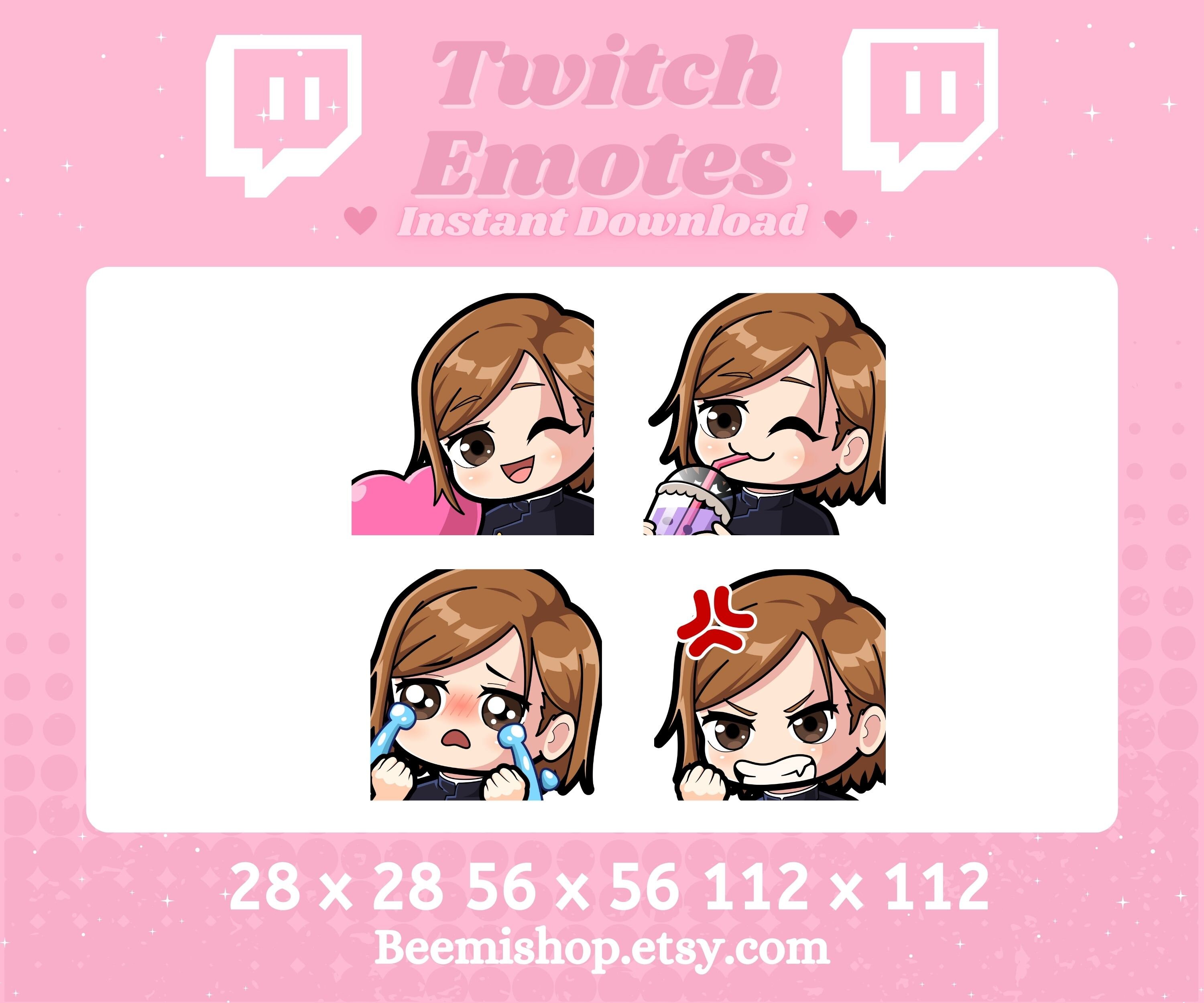 Nobara JJK Pack Set Anime Cute Love Heart Drinking Boba Tea Crying Mad ...