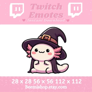 Pink Axolotl Wearing A Witch Hat Spooky Scary Halloween Happy Adorable ...
