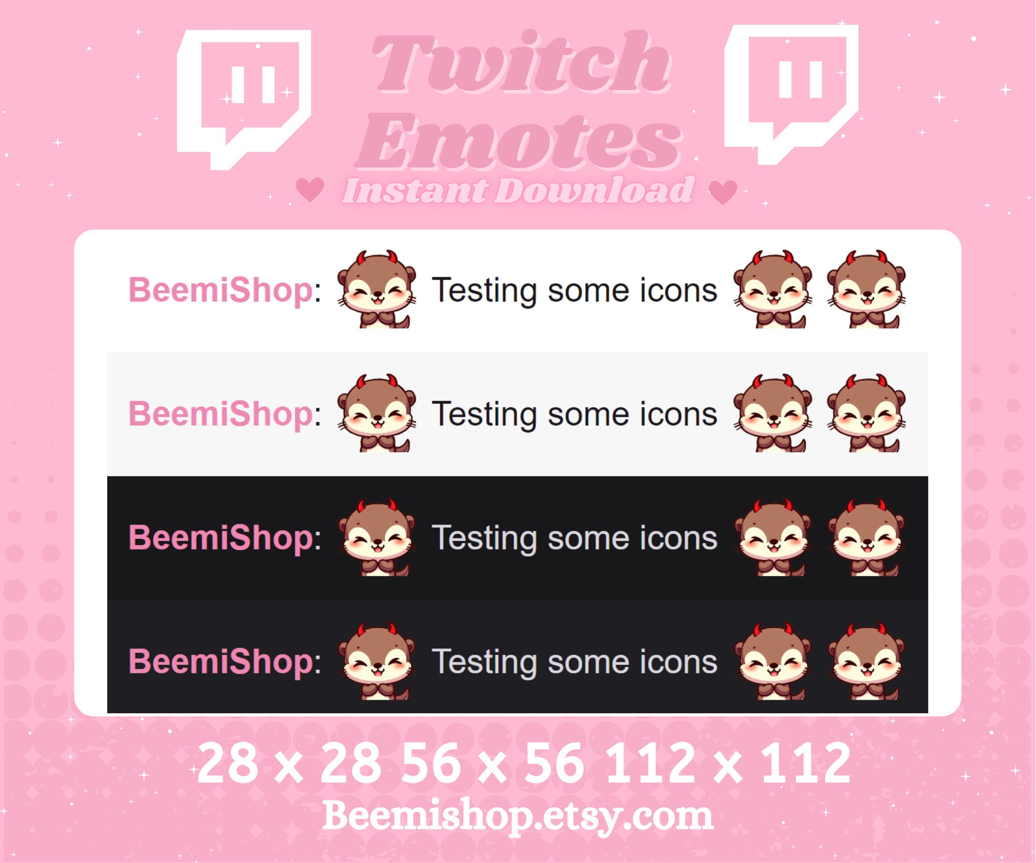 Cute Chibi Otter Evil Horns Devil Adorable Discord Youtube Server Funny ...