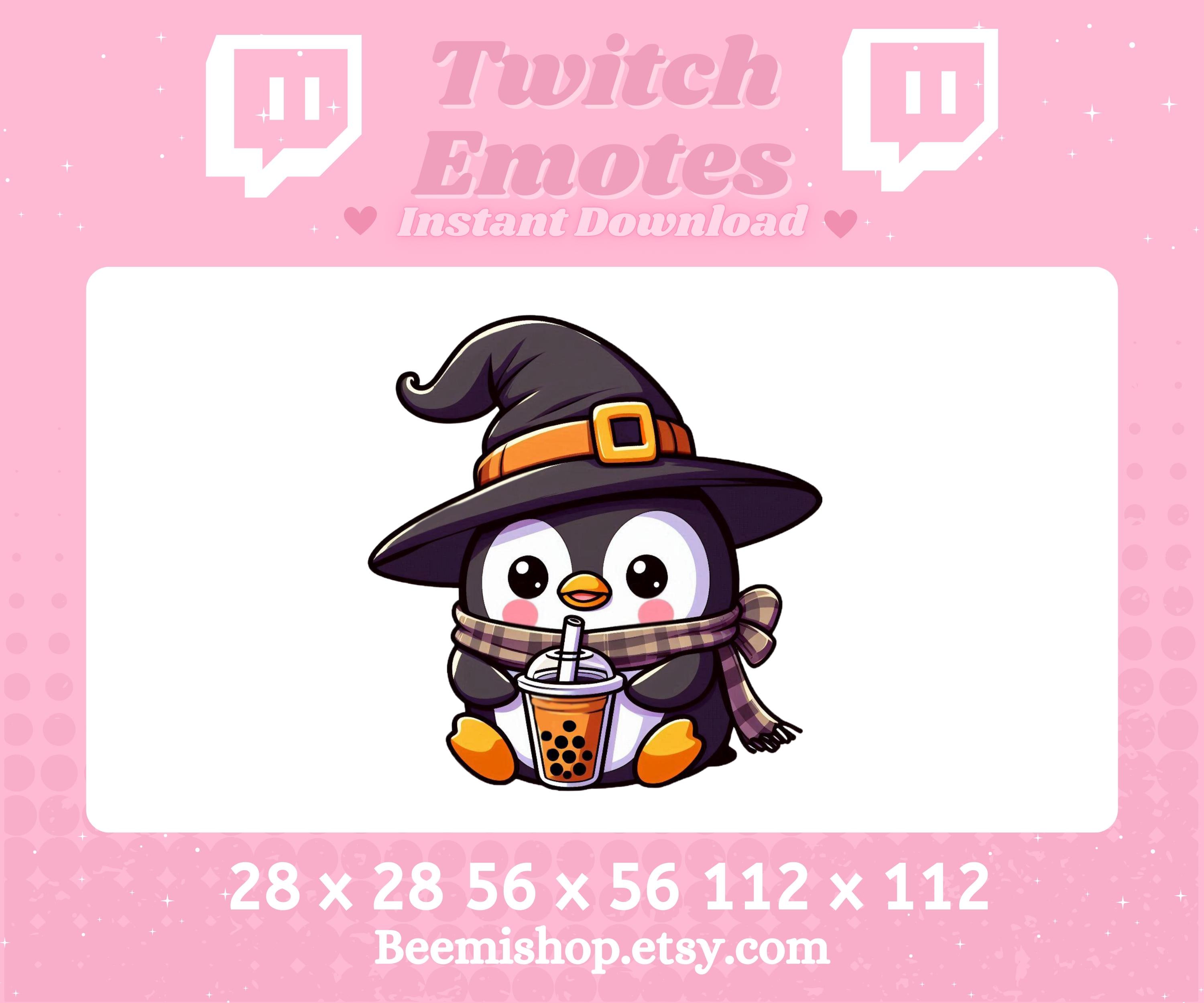 Penguin Witch Drinking Boba Tea Halloween Scary Spooky Happy Meme Funny ...