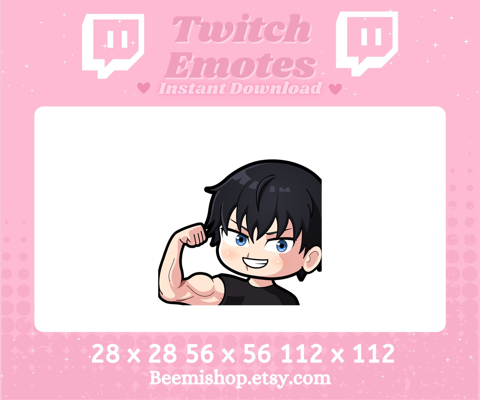 Cute Chibi Toji Anime Sorcerer Flex Bicep Strong Gym Adorable Youtube ...