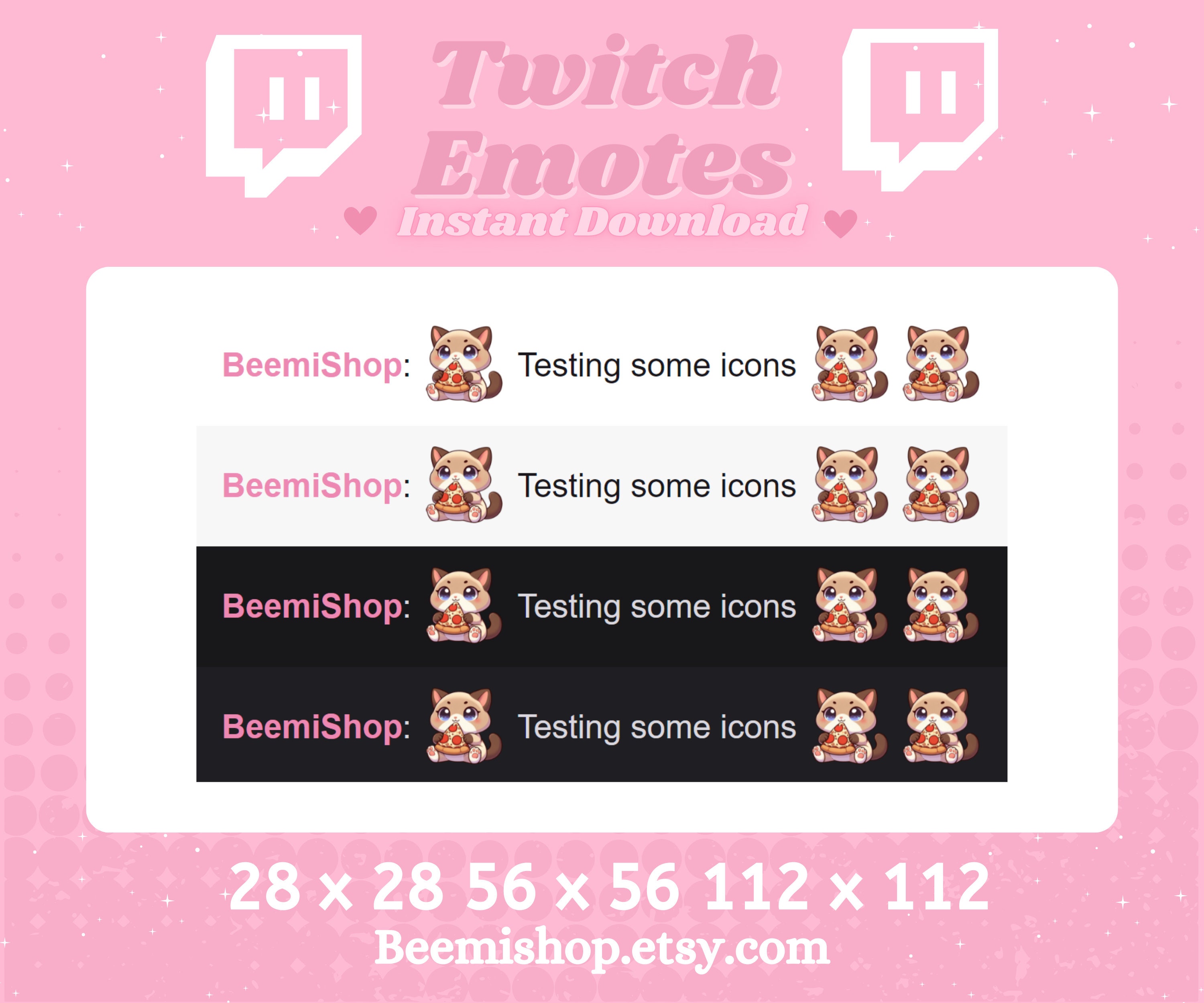 Chunky Siamese Cat Eating Pizza Food Yummy Happy Funny Twitch Discord ...