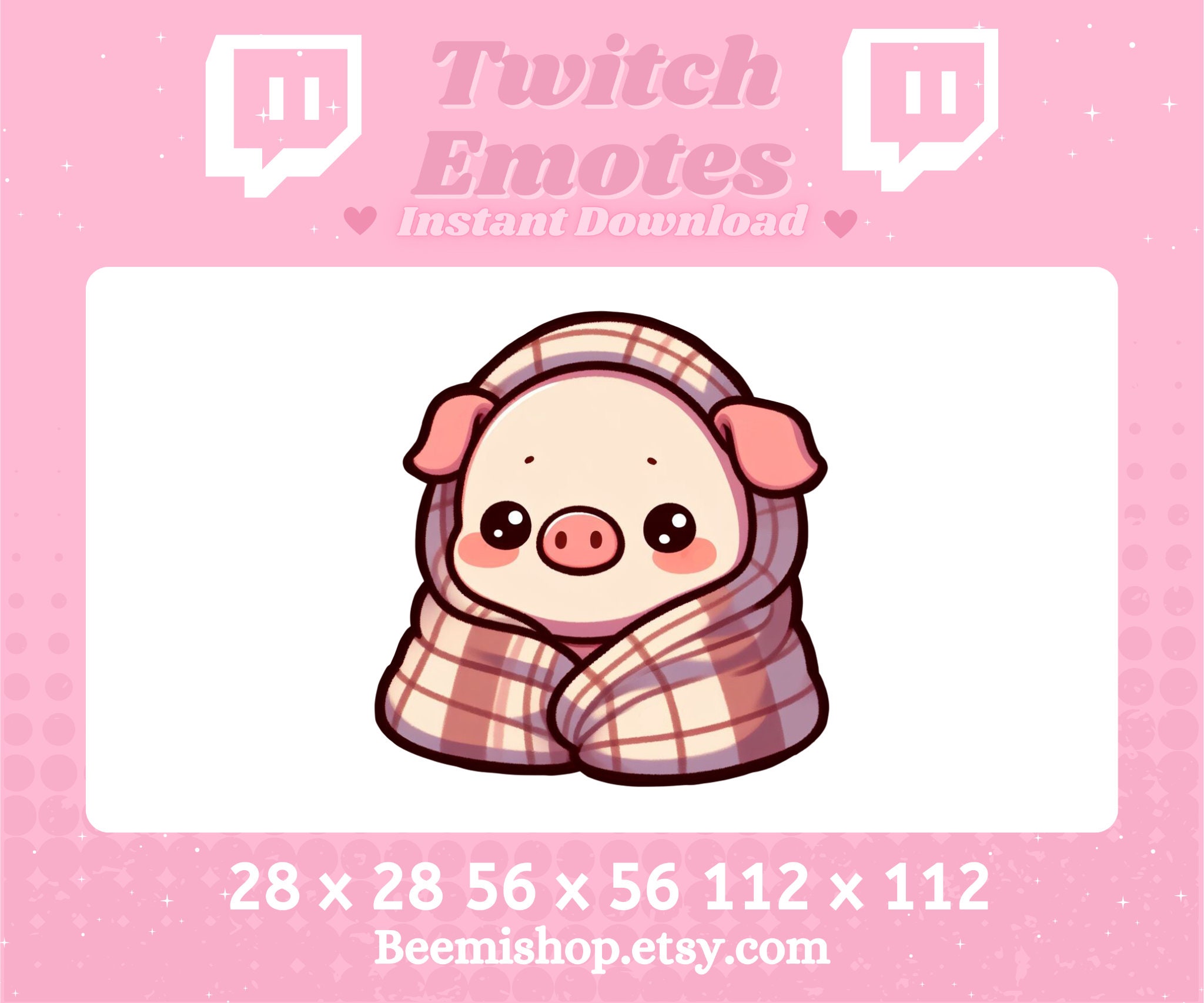 Cute Pig Comfy Blanket Cozy Happy Kawaii Adorable Youtube Server Stream ...
