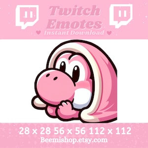 Twitch Discord Emote Cute Yoshi Pink Emotes Super Mario Adorable ...