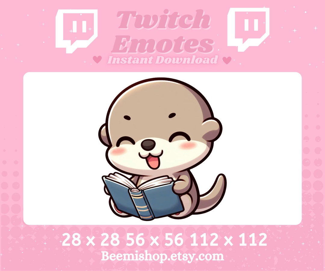 Grey Otter Reading Book Lover Smart Happy Meme Funny Kawaii Adorable ...