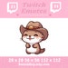Cute Otter Cowboy Emotes Happy Adorable Youtube Server Kawaii Animal ...