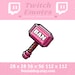 Twitch Emotes Discord Emote Funny Pink Cute Hammer Ban Emotes Youtube ...
