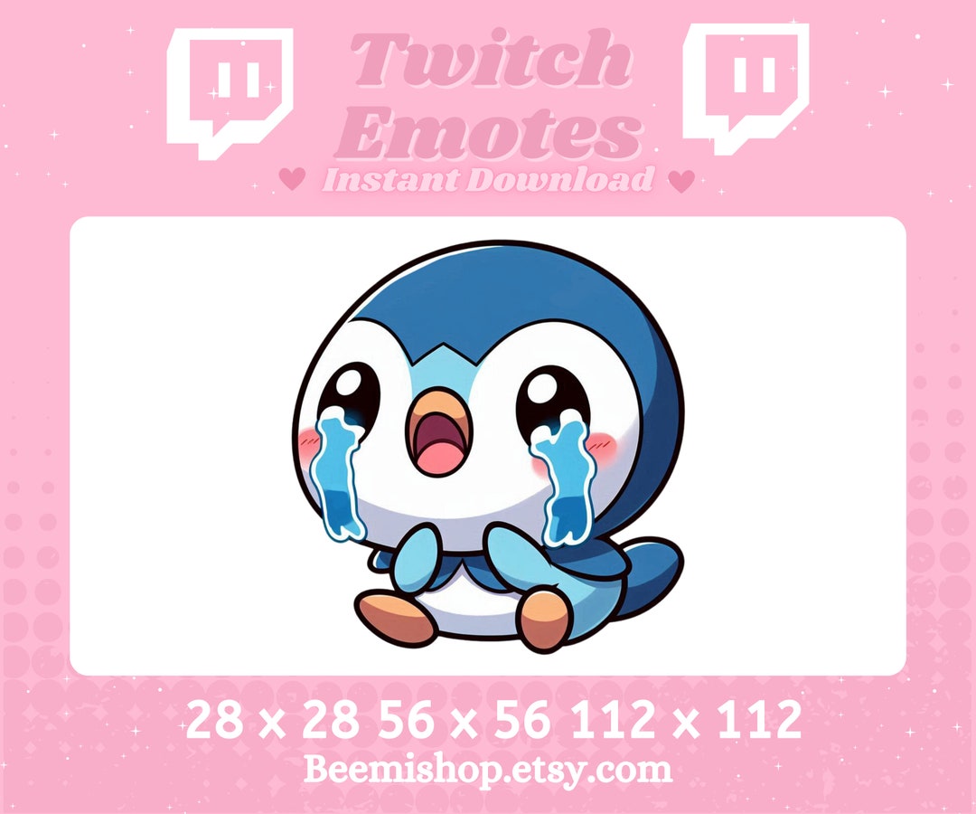Pokemon Piplup Crying Sad Upset Tears Game Youtube Server Stream Emoji ...