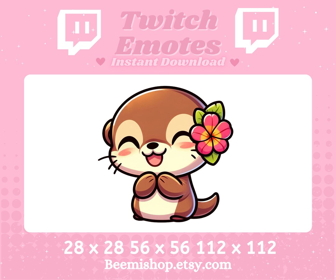 Flor Nutria Riendo Risita Feliz Kawaii Divertido Adorable Twitch ...