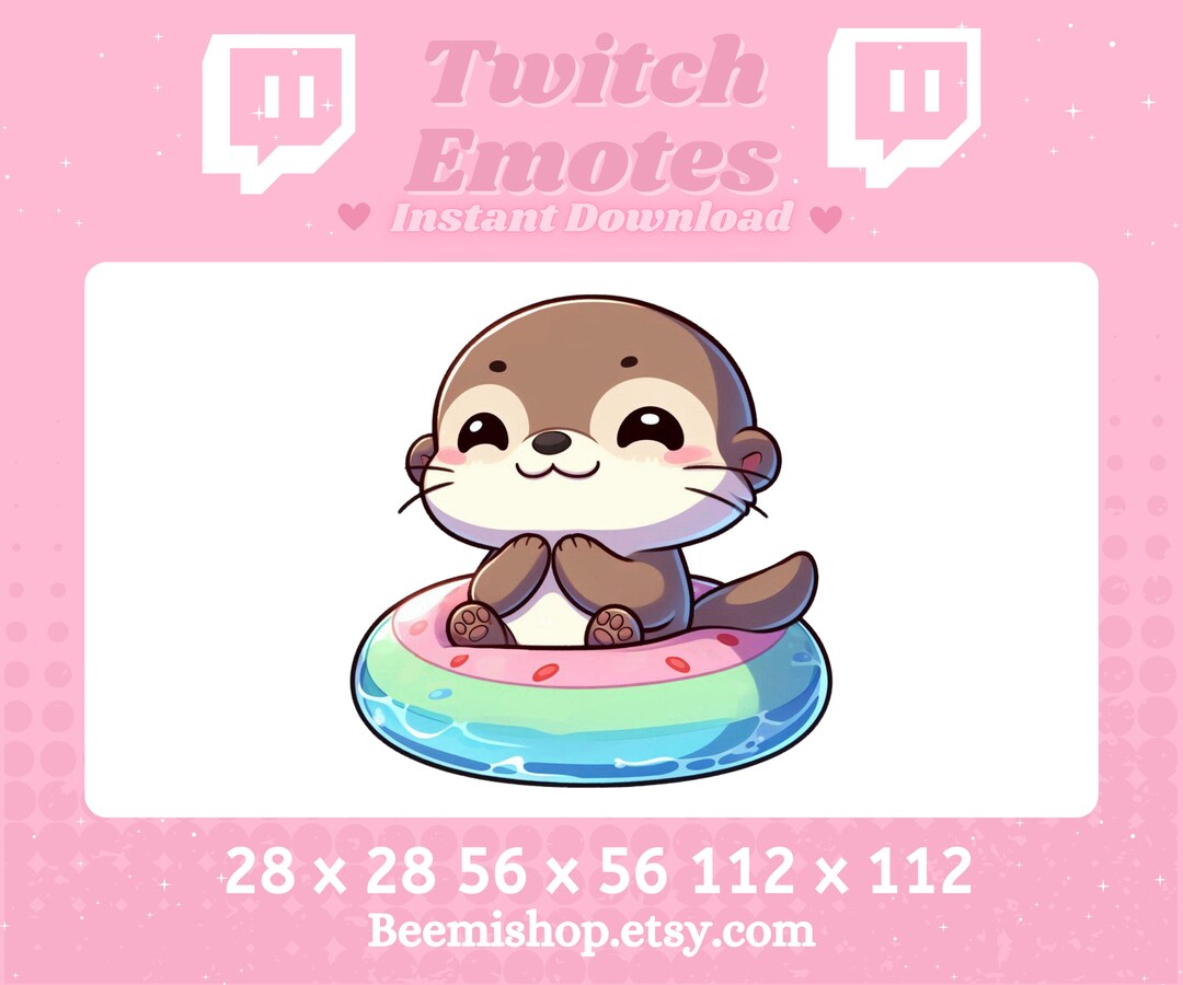 Brown Otter Chilling in A Watermelon Floaty Summer Happy Meme Funny ...