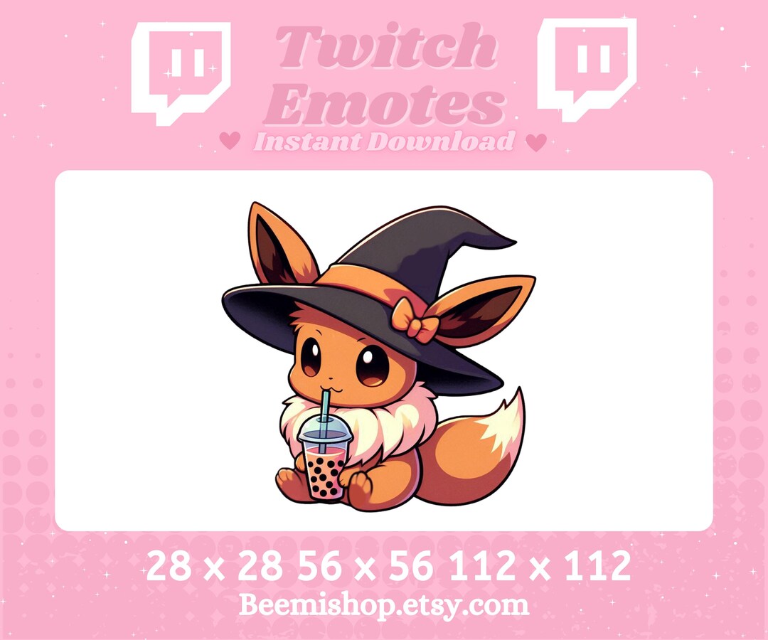 Eevee Witch Drinking Boba Tea Halloween Spooky Scary Happy Twitch ...