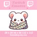 Twitch Emotes Discord Emote Cute Mouse Emotes White Comfy Blanket Cozy ...