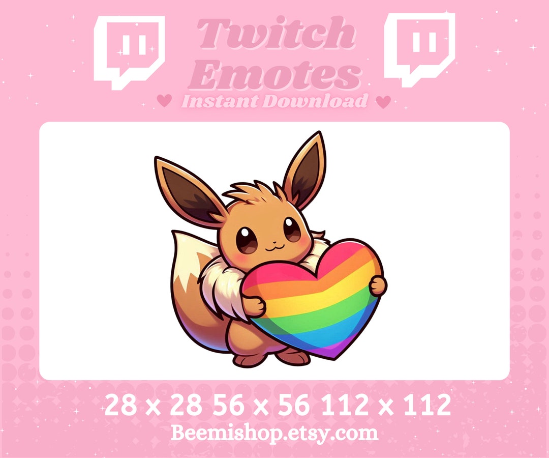 Eevee Hugging Pride Heart Love Hug Happy Cute Kawaii Adorable Youtube ...
