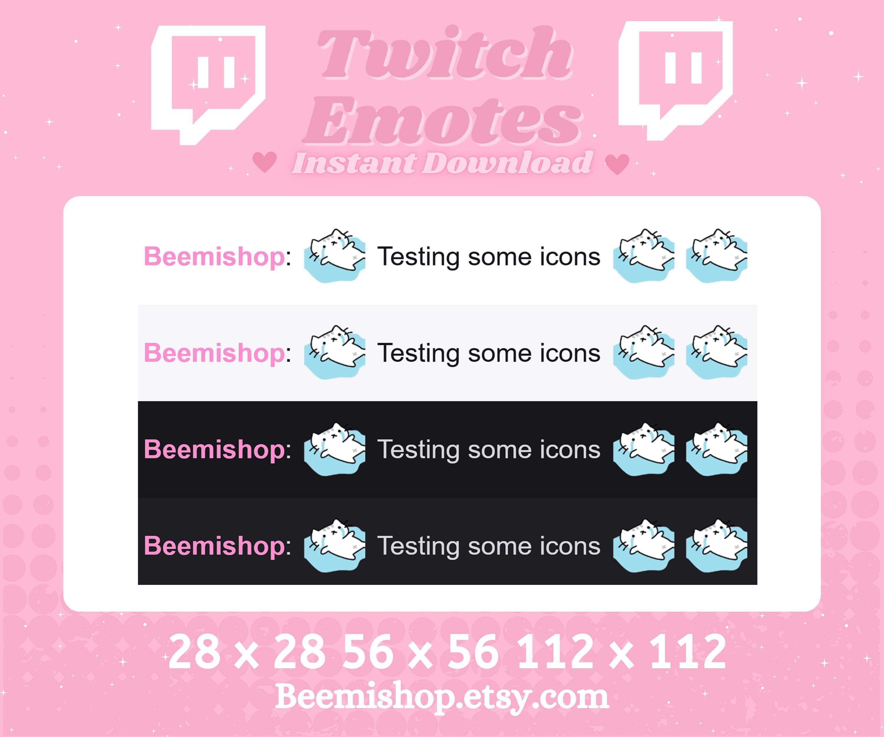 Sad Crying Cat Twitch Emote – Cute Lying Down Kitten Emoji, Emotional ...
