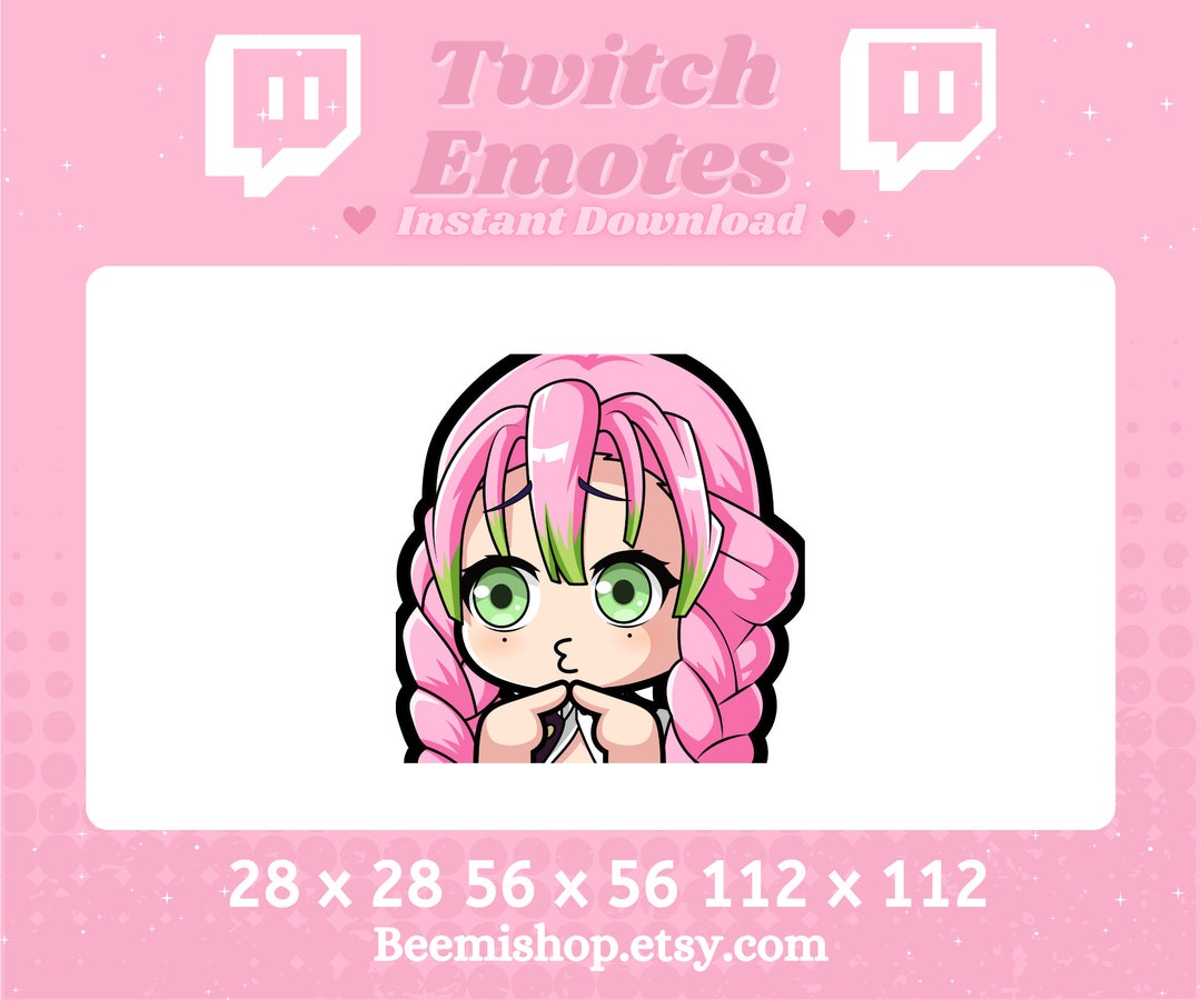 Cute Chibi Mitsuri Shy Uwu Please Pleading Demon Girl Anime Adorable ...