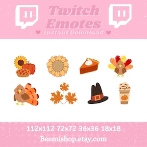 Thanksgiving Pie Emotes - Etsy
