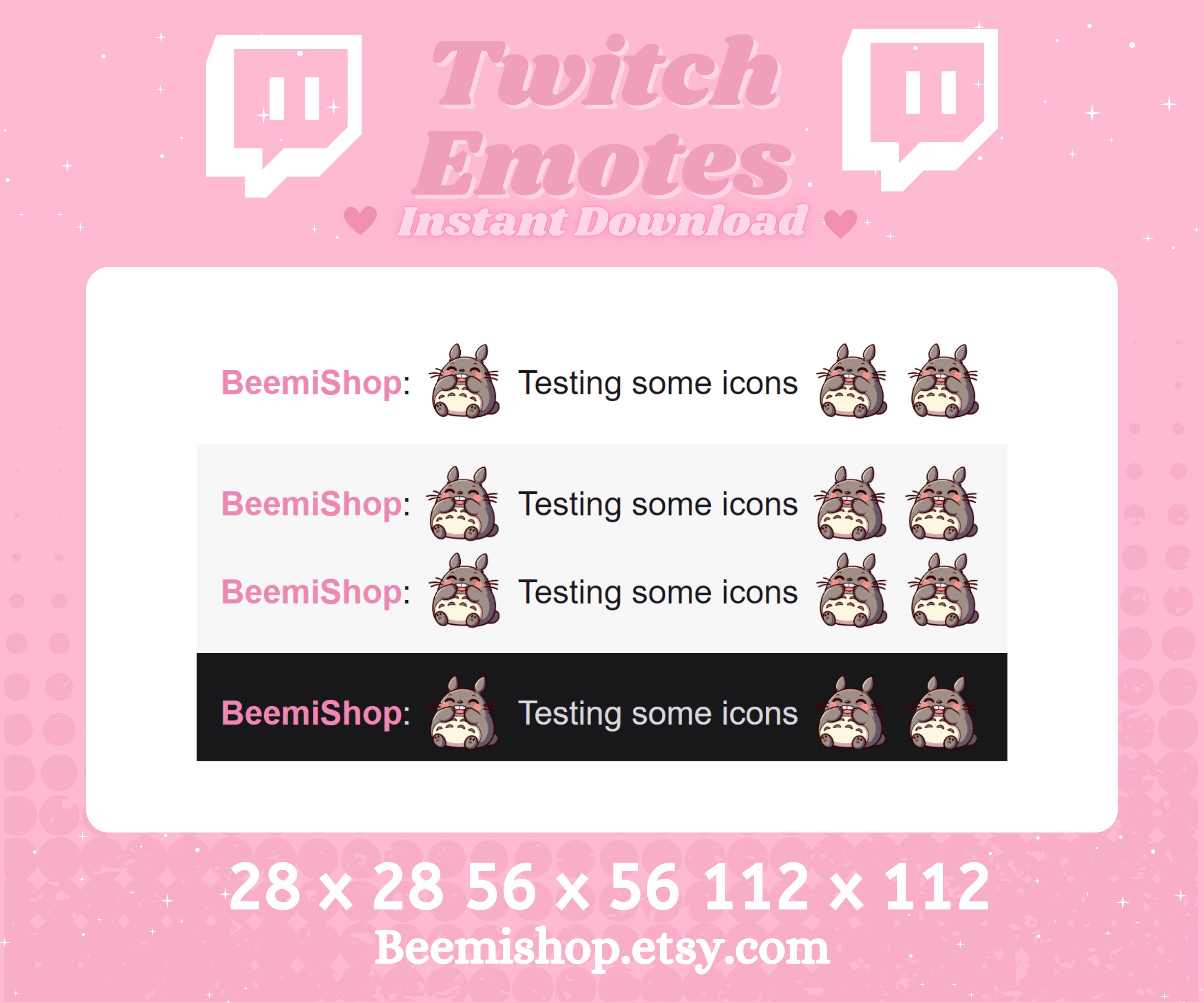 Twitch Discord Emote Cute Ghibli Totoro Emotes Giggle Laughing Happy My ...