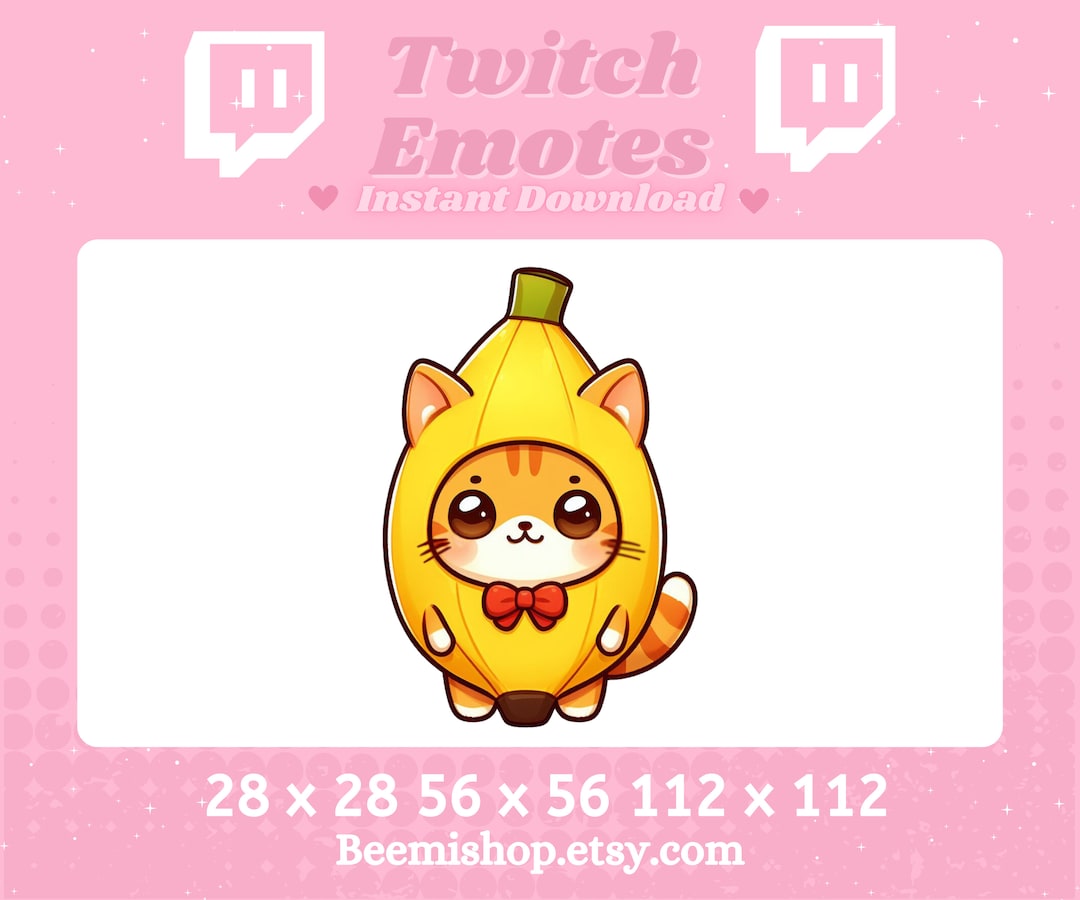 Orange Cat in Banana Costume Sit Chill Funny Meme Happy Twitch Discord ...