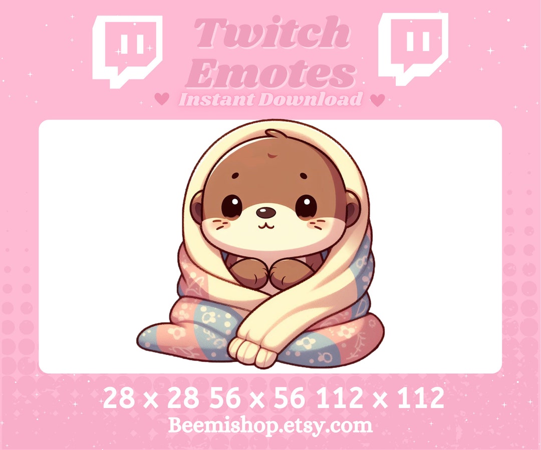 Twitch Discord Emote Otter Emotes Blanket Cozy Cute Twitch Adorable ...