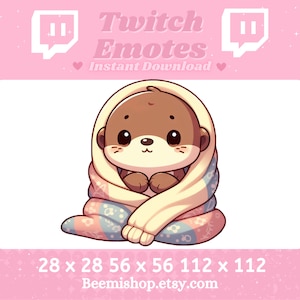 Twitch Discord Emote Otter Emotes Blanket Cozy Cute Twitch Adorable ...
