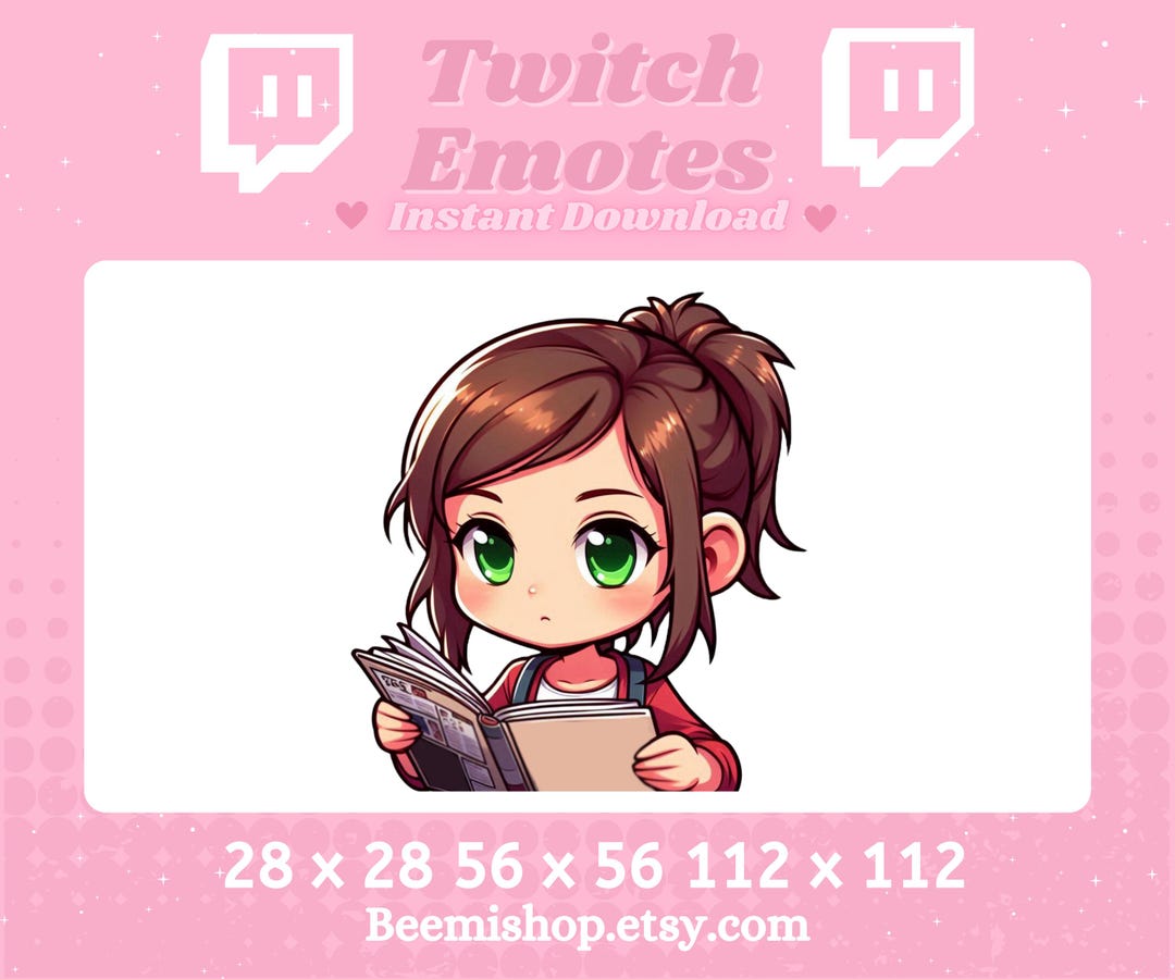 Ellie the Last of Us Reading Comic Book Kawaii Cute Chibi Movie Video ...