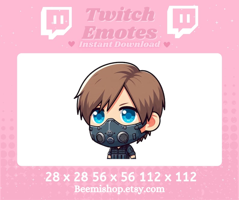 Leon Kennedy Resident Evil Wearing Face Mask Cool Video Game Witch ...