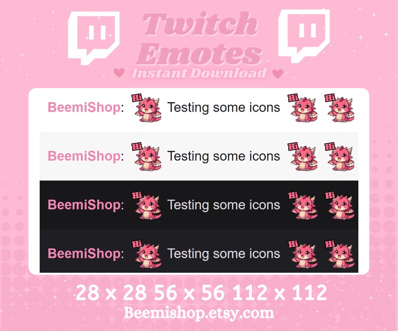 Pink Dragon Wave Hi Hello Happy Cute Kawaii Adorable Youtube Server ...