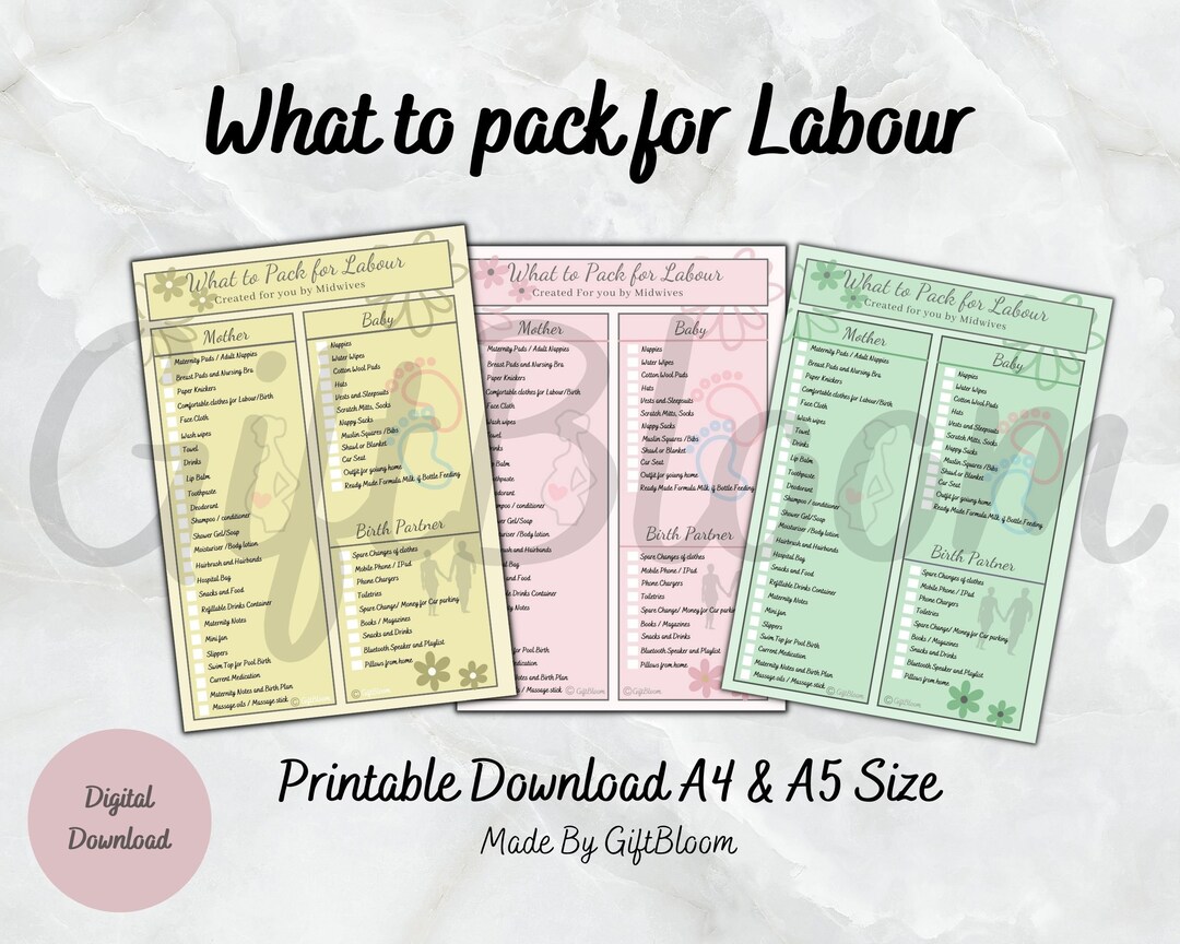 Ultimate Labor & Delivery Essentials Checklist - Instant Download PDF ...
