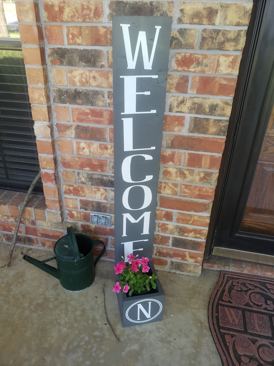 Welcome Sign With Planter Box - Etsy